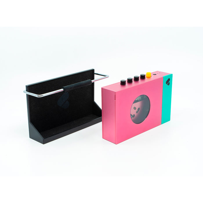 BELT PACK - EDITH PINK AND GREEN CASSETTE PLAYER